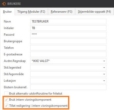Oppsett av intern visningskomponent for bilder, pdf filer og andre ...